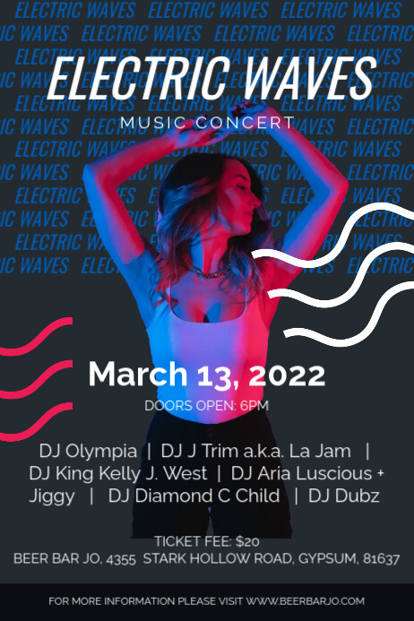 custom concert poster Template | PosterMyWall