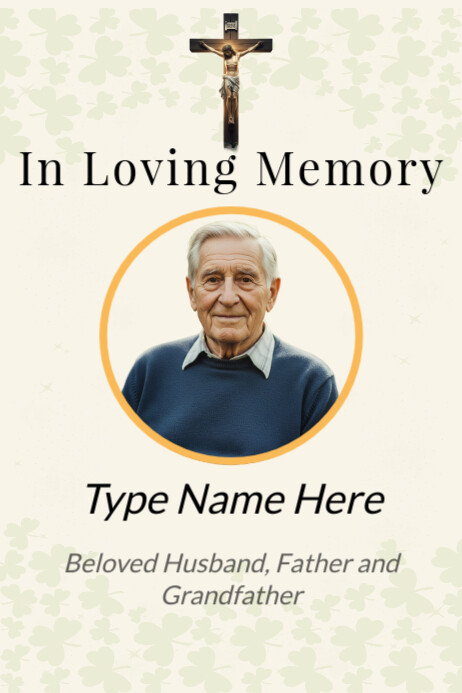 Copy of Custom In Loving Memory Funeral Poster Template | PosterMyWall