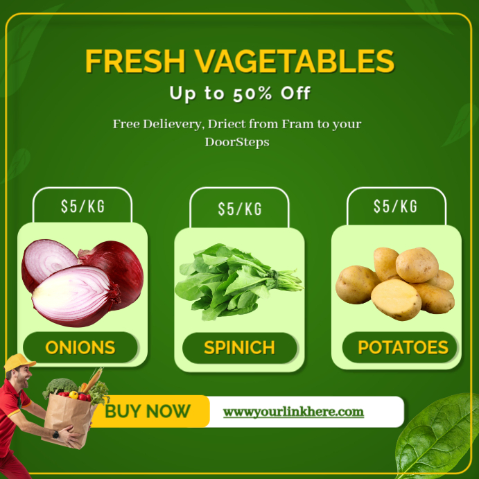 custom this FRESH and Healthy Vegetables ad, Post, GROCERY AD Template ...