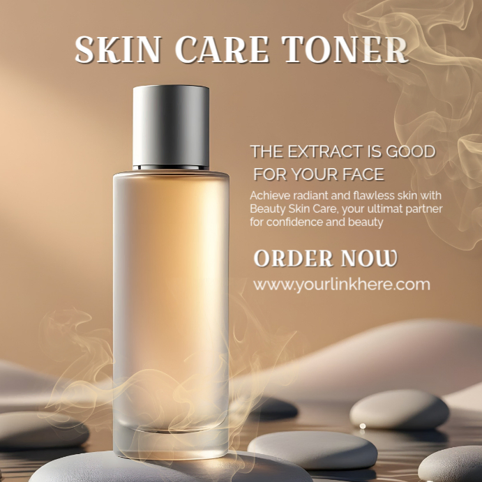 Custom This Skin Toner Ads, Skin Care Beauty Products Ads, Template ...