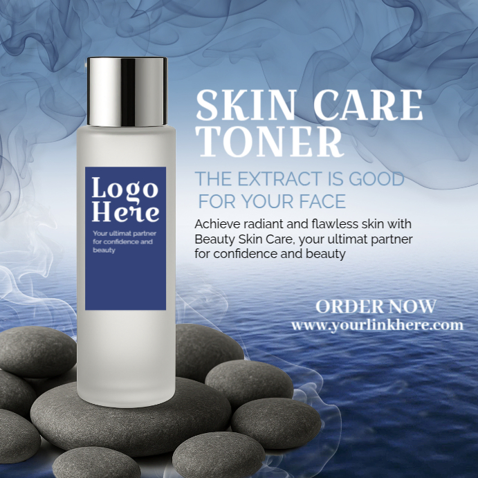 Custom This Skin Toner Care Ad, Cosmetic Product ad Template | PosterMyWall