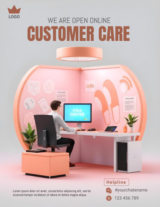 Plantilla de Customer Care template | PosterMyWall