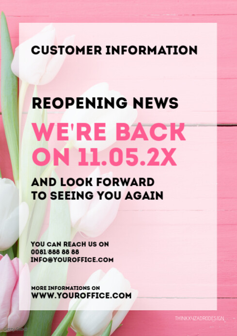 customer information reopening opening news Template | PosterMyWall