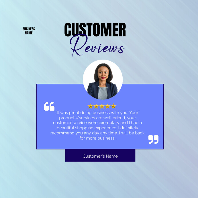 Modèle customer review | PosterMyWall