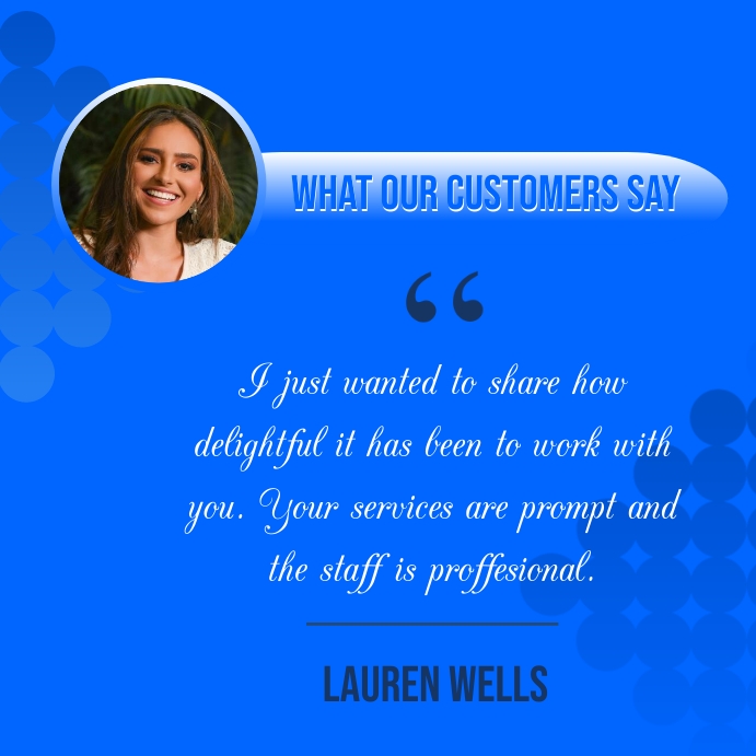 Customer review template | PosterMyWall