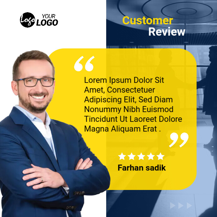 customer review template | PosterMyWall