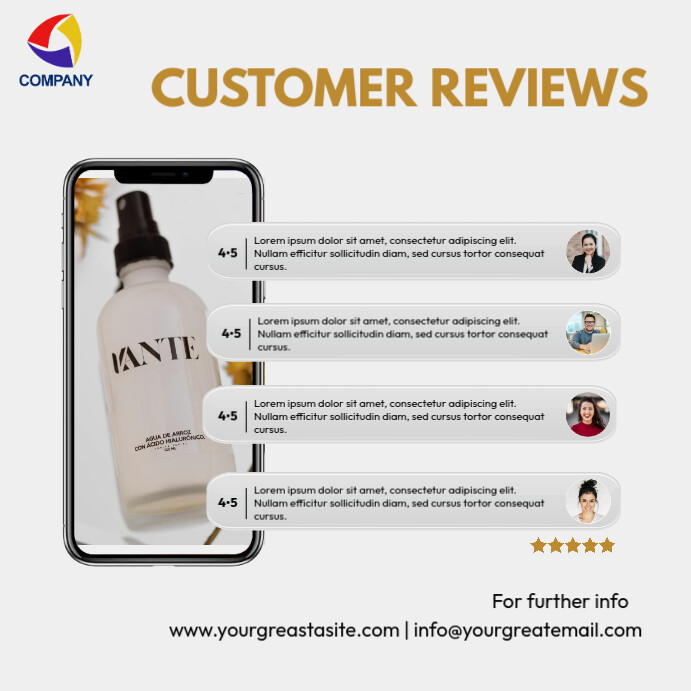 Copy of Customer Review Template Instagram Post | PosterMyWall