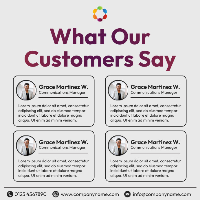 customer review testimonial feedback Template | PosterMyWall