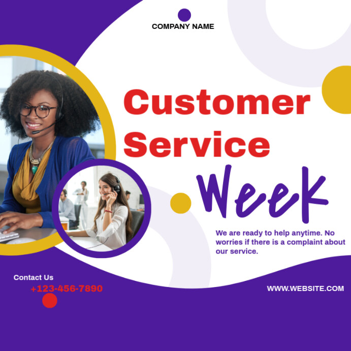 Customer Service Week Template | PosterMyWall