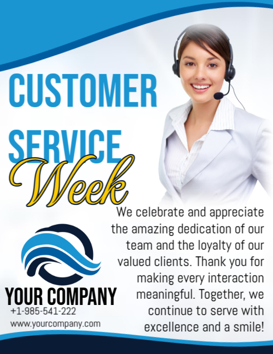 Copy of Customer Service Week Message Ad | PosterMyWall