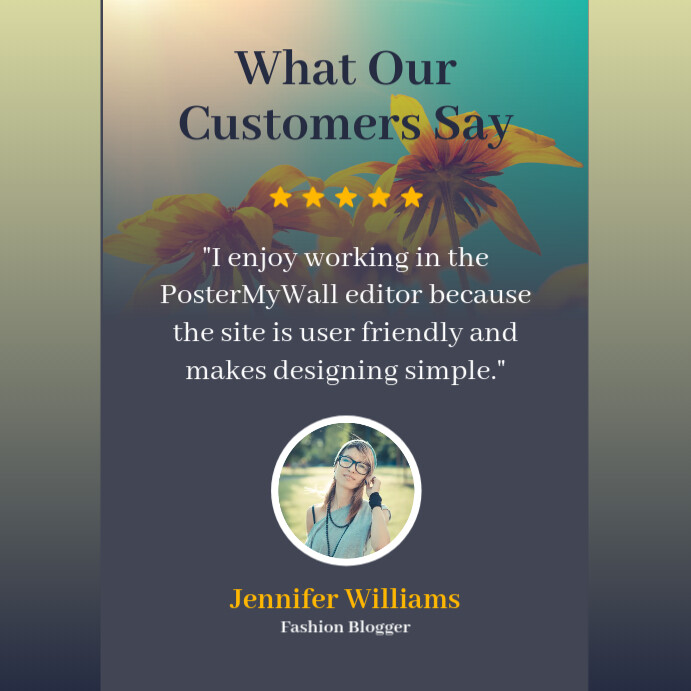 customer testimonial Template | PosterMyWall