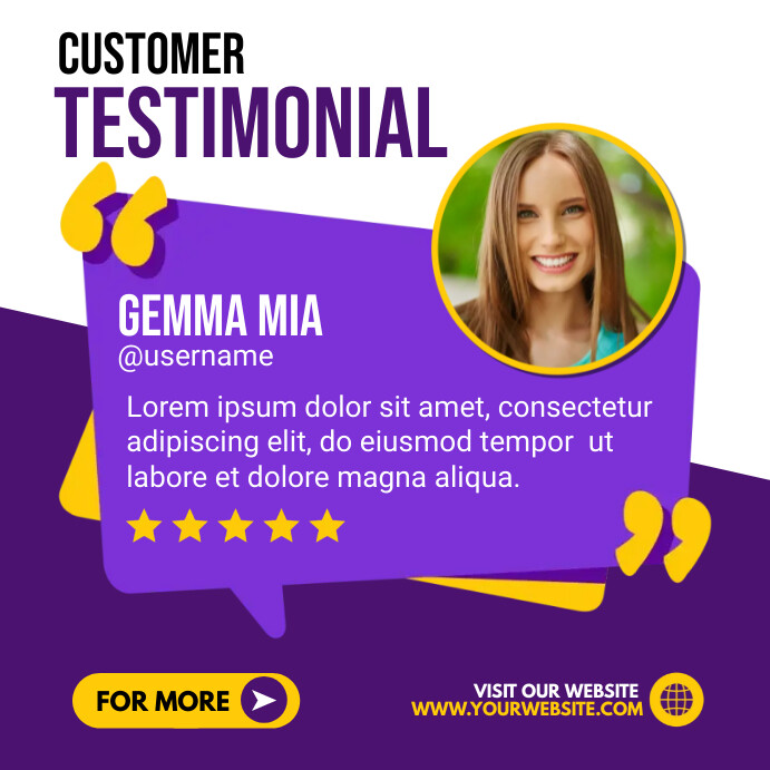 Customer Testimonial Instagram Post Template | PosterMyWall