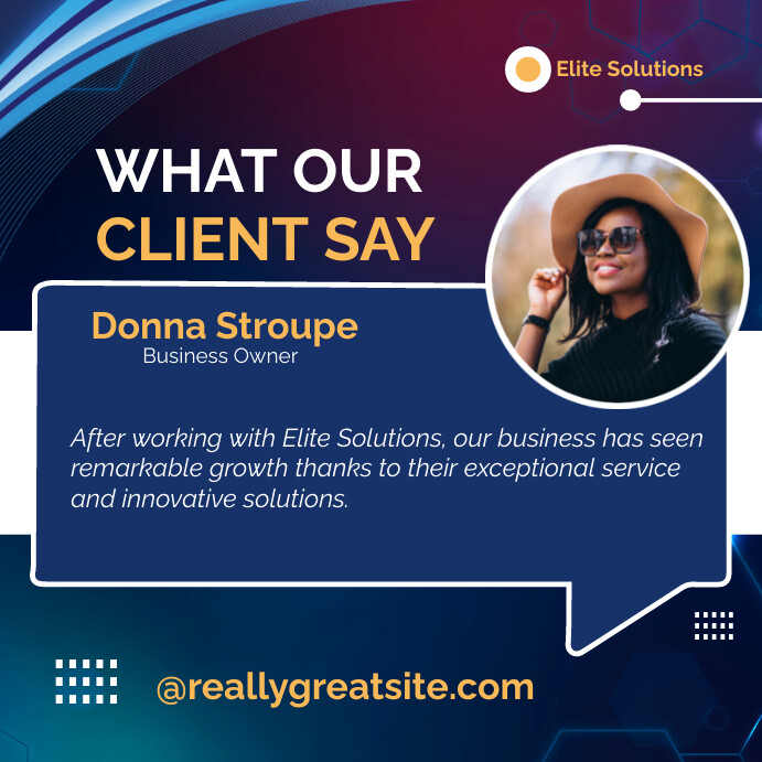 Customer Testimonial Square (1:1) poster Template | PosterMyWall