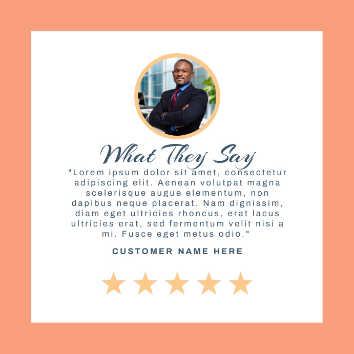 Customer testimonial template instagram post | PosterMyWall