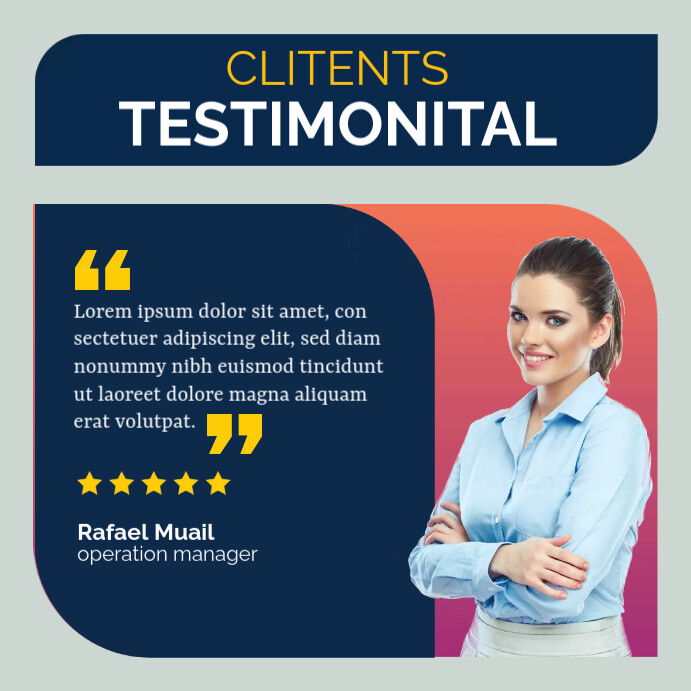 customer testimonials Template | PosterMyWall