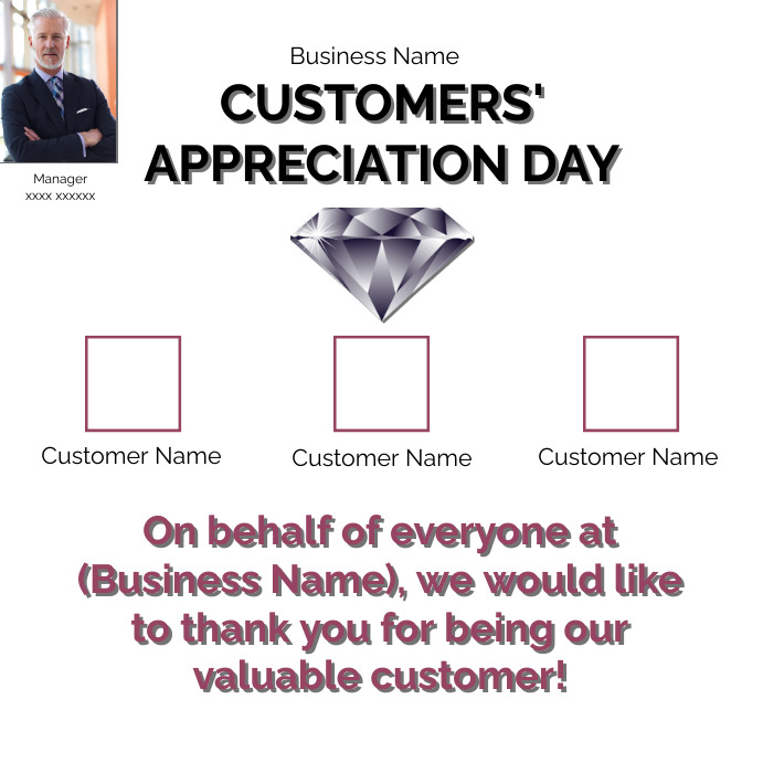 Customers' Appreciation Day Template | PosterMyWall
