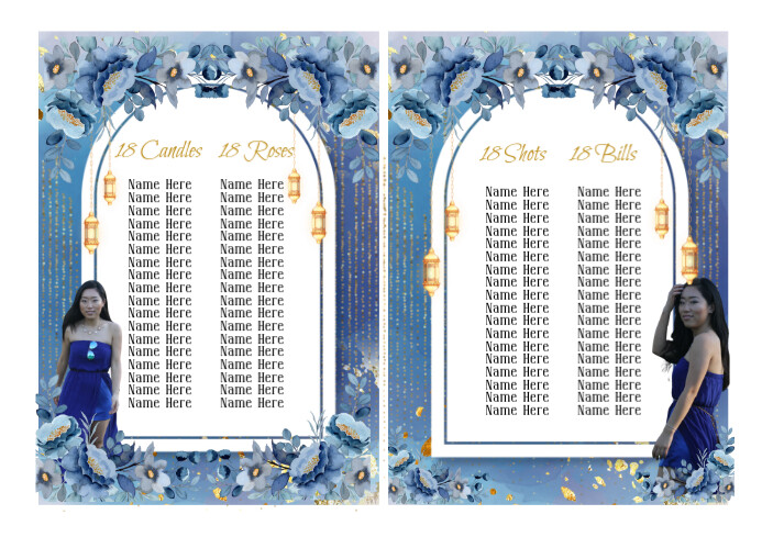 Customizable 18th Birthday Program Sign Template | PosterMyWall