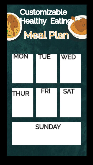 Copy of Customizable Healthy Eating Meal Planner Desi | PosterMyWall