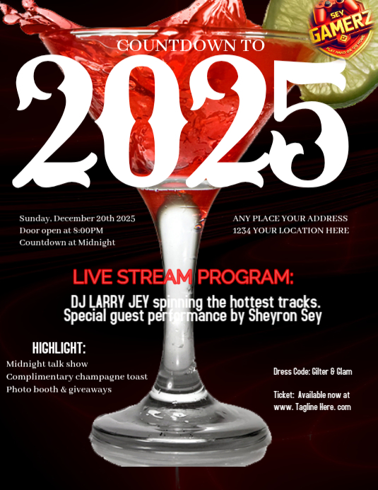 Customizable new year's Eve party flyer template design | PosterMyWall
