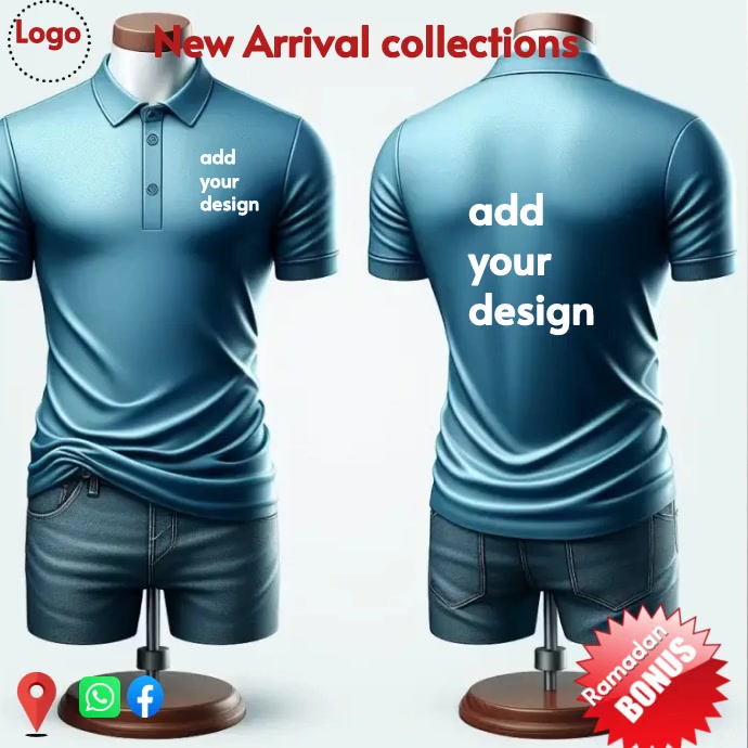 Customizable T-shirt template | PosterMyWall
