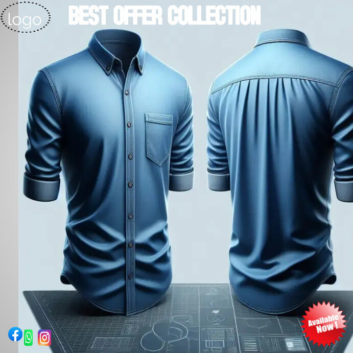 Customizable T-shirt template | PosterMyWall