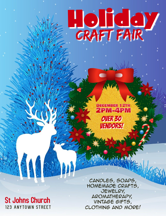 Copy of Customize this Holiday Craft Fair Template | PosterMyWall