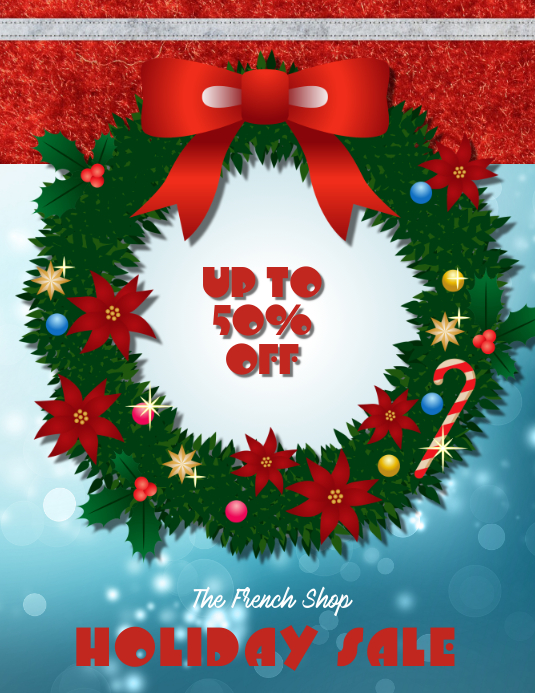 customize this holiday sales event flyer Template | PosterMyWall