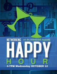 Customize this Business Networking Happy Hour Template | PosterMyWall