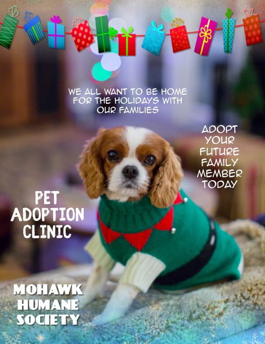 Copy of Customze this Holiday Pet adoption Flyer | PosterMyWall