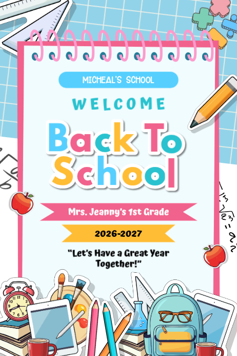 Copy of Cute Back to School Welcome Poster | PosterMyWall