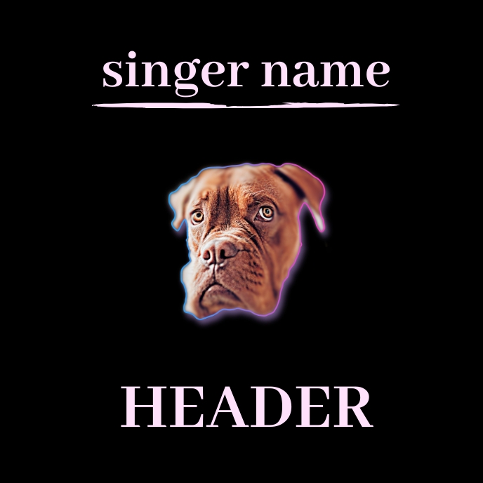 Cute Dog Face Album Cover Template | PosterMyWall