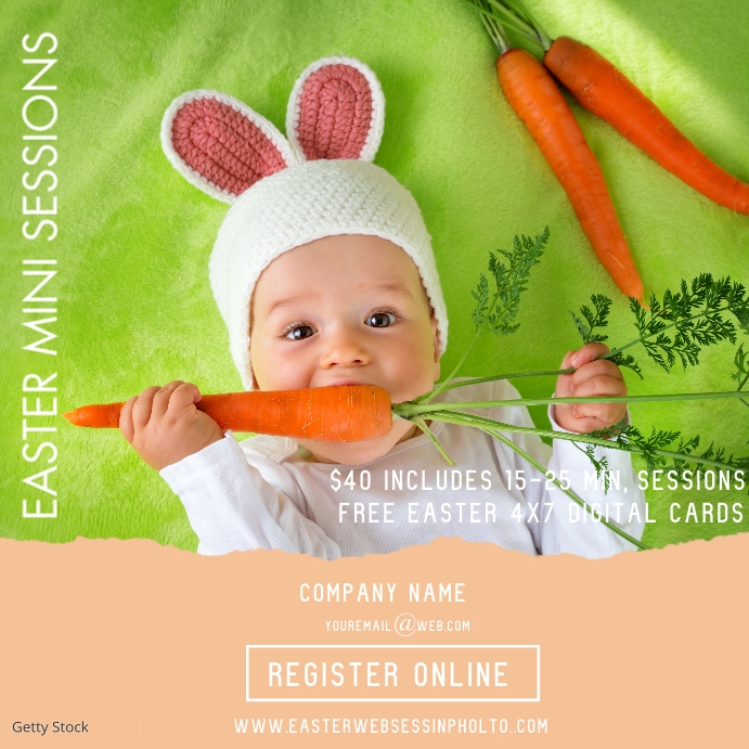 Cute Easter Day Mini Sessions Ad Template | PosterMyWall