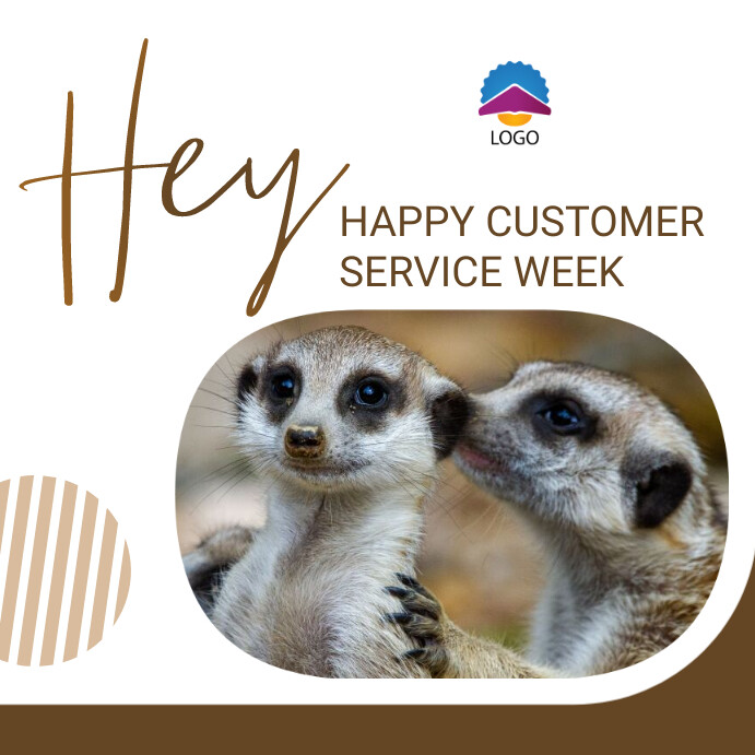 Cute funny corporate customer service week Template | PosterMyWall