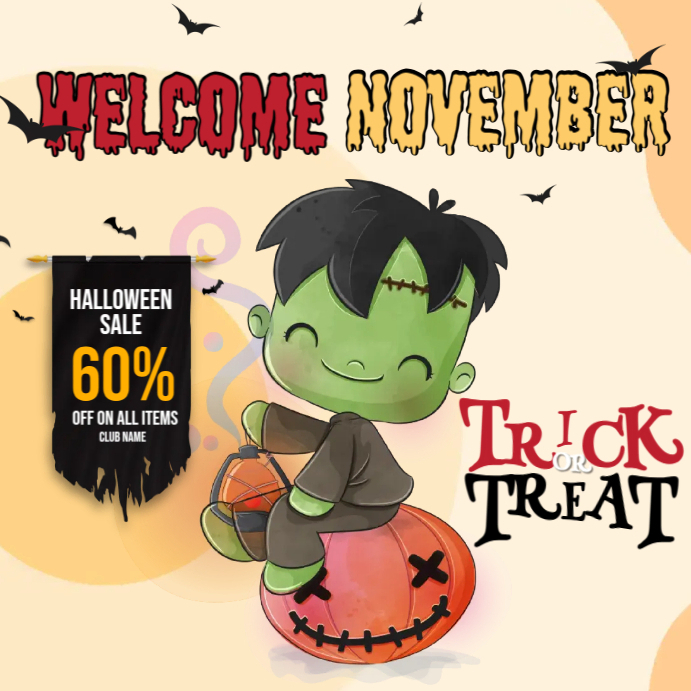 Cute Halloween Ads Template | PosterMyWall