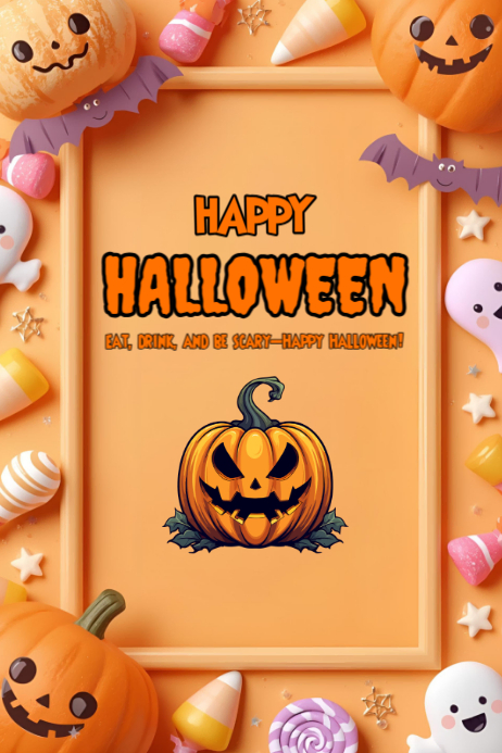 Cute Halloween Poster Template. | PosterMyWall
