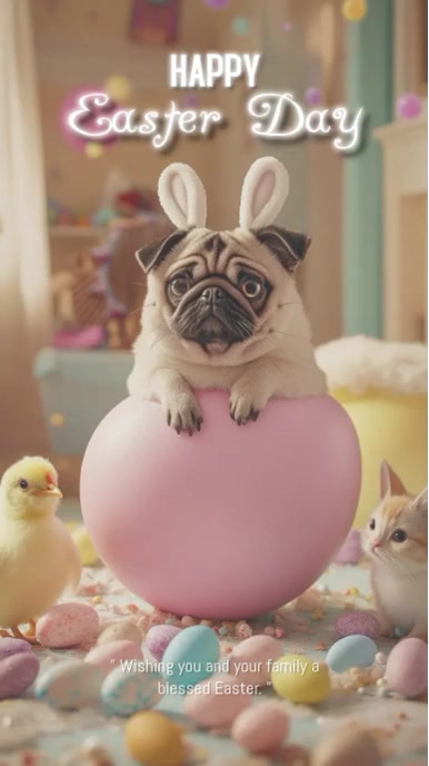 Cute Happy Easter Reel Instagram Template | PosterMyWall