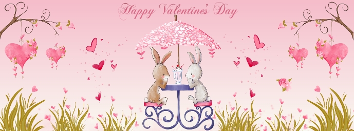 Cute Happy Valentine's Day Banner Template | PosterMyWall