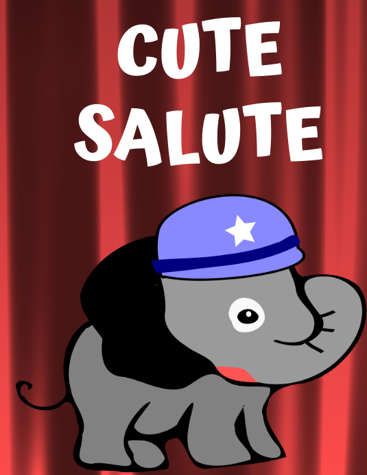 Cute salute Template | PosterMyWall