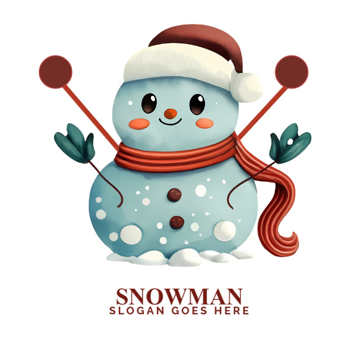Modèle Cute Snowman Logo | PosterMyWall
