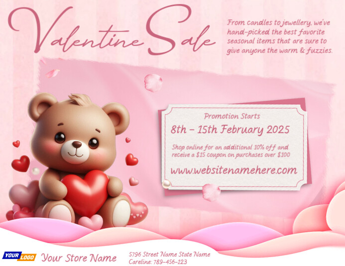 Copy of Cute Valentine's Sale Event Flyer Design | PosterMyWall