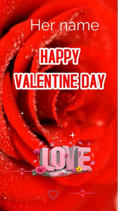 Cute Valentine's love note, Sweet Valentine's video message Template ...