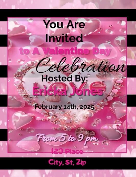 Cute Valentine Day Flyer Template | PosterMyWall