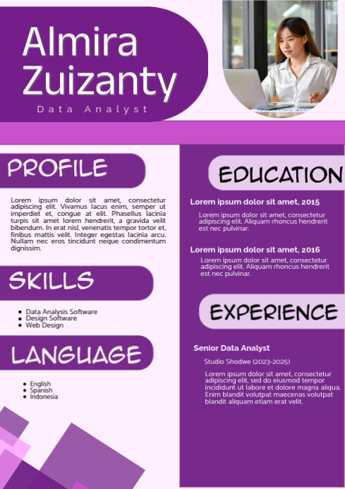 Plantilla de cv resume | PosterMyWall