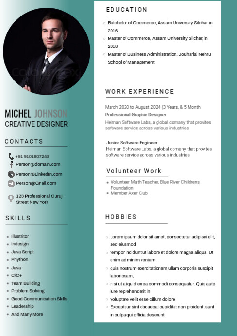 cv template | PosterMyWall