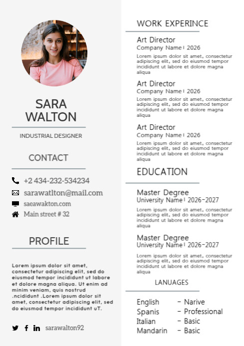 CV-Template | PosterMyWall