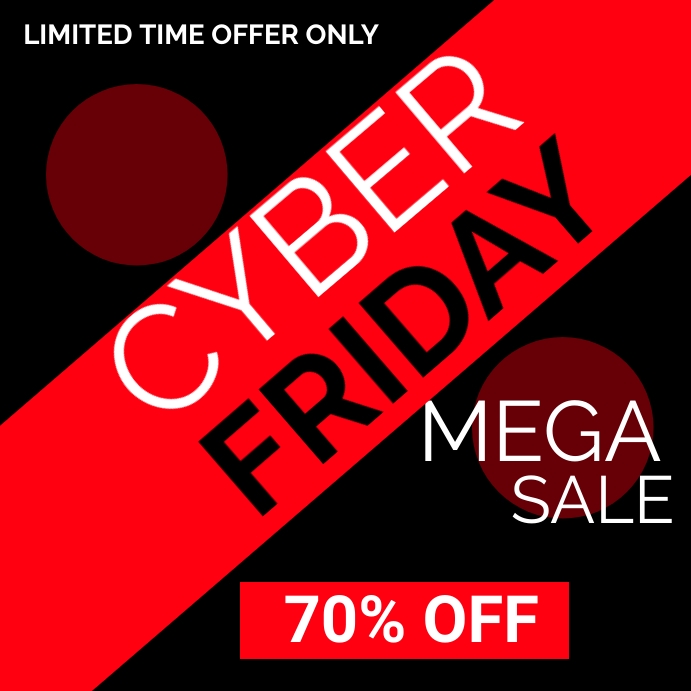 Cyber friday sale template | PosterMyWall