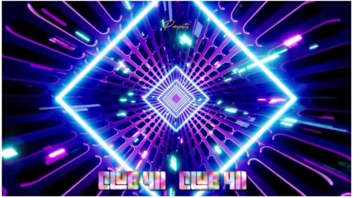 cyber metal grid tunnel neon lights Template | PosterMyWall