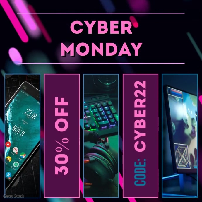 Cyber Monday Black Friday Ad Flyer Designs Te Template | PosterMyWall
