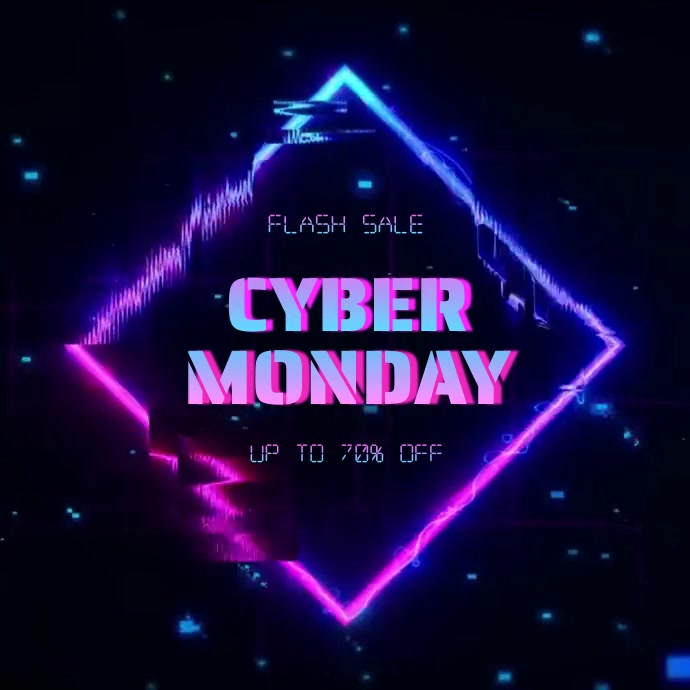 Cyber Monday Flash Sale 70% Off Instagram Pos Template | PosterMyWall