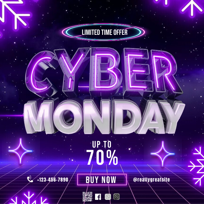 CYBER MONDAY INSTAGRAM POST Template | PosterMyWall